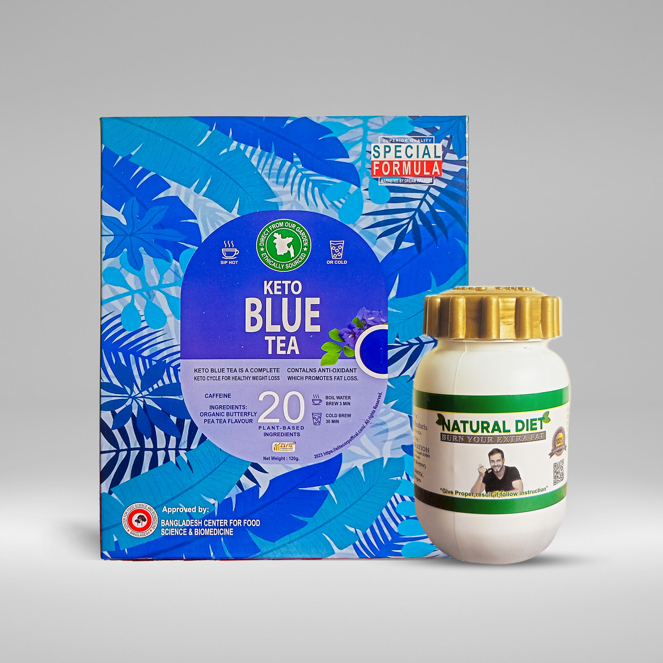 Blue Tea & Natural Diet Powder Combo – Elite Corporation